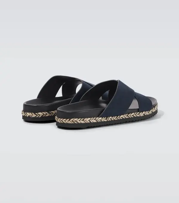 Frescobol Carioca Breno Suede Espadrille Sandals - Blue