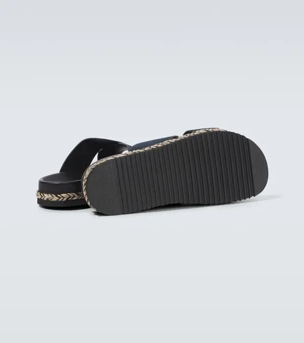Frescobol Carioca Breno Suede Espadrille Sandals - Blue