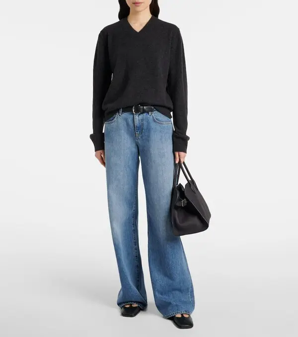 THE ROW Jahi Cashmere, Cotton, And Silk Sweater