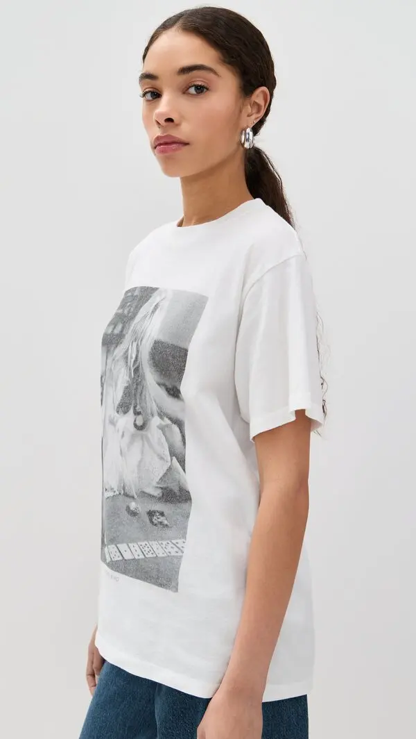 Anine Bing Lili Tee Ab X Dk X Brigitte Bardot In Ivory - 30% Off