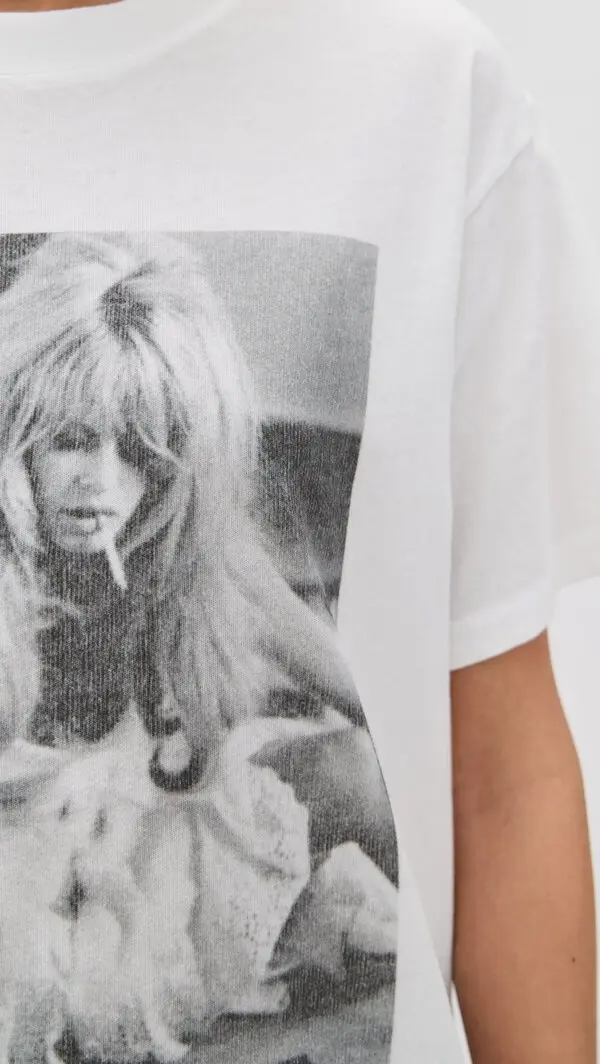 Anine Bing Lili Tee Ab X Dk X Brigitte Bardot In Ivory - 30% Off