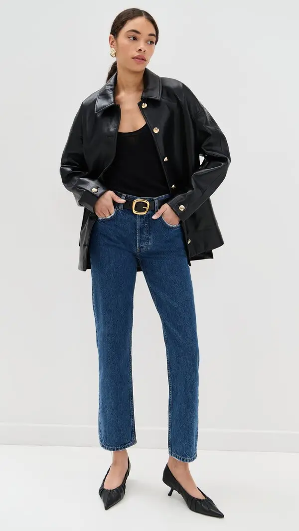 ANINE BING Kate Straight Leg Jeans