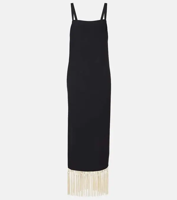TALLER MARMO Palermo Fringed Maxi Dress - Black