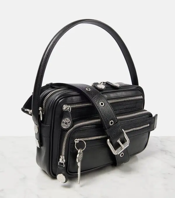 Acne Studios Leather Shoulder Bag - Black