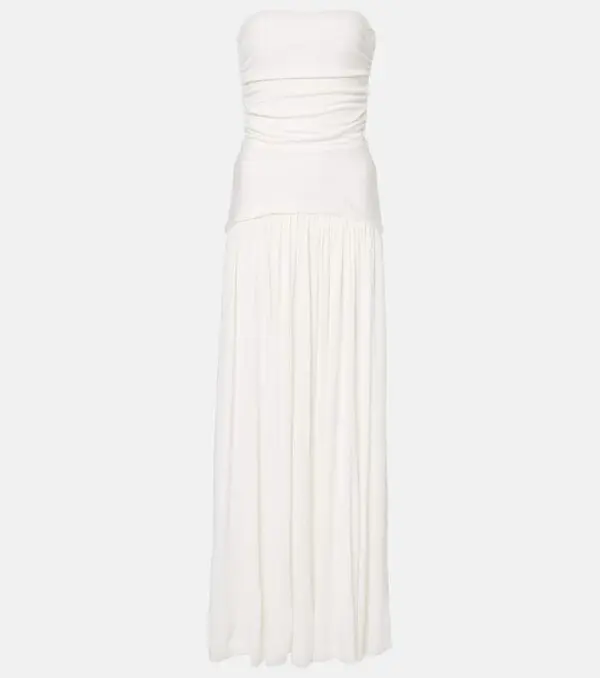 Staud Mariana Jersey Corset Dress - White