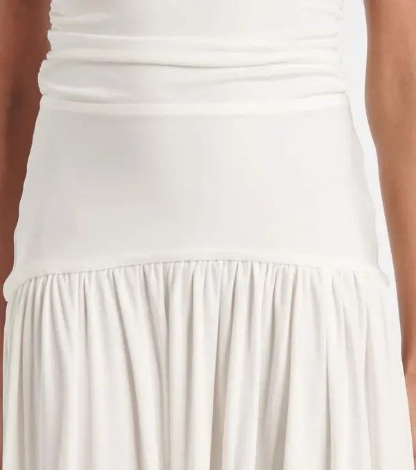 Staud Mariana Jersey Corset Dress - White