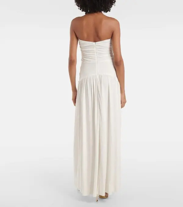 Staud Mariana Jersey Corset Dress - White