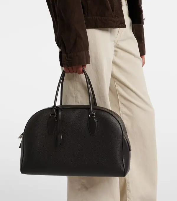 THE ROW India Large Leather Tote Bag - Brown