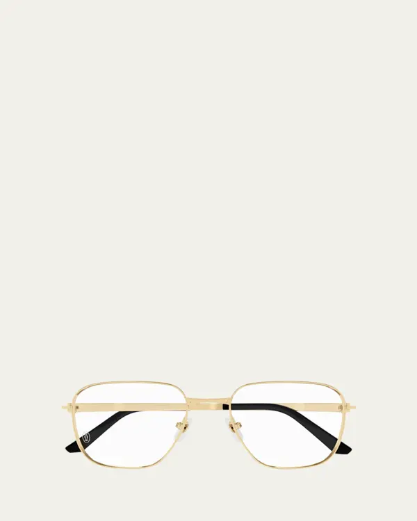 Cartier Titanium Rectangle Eyeglasses - Gold