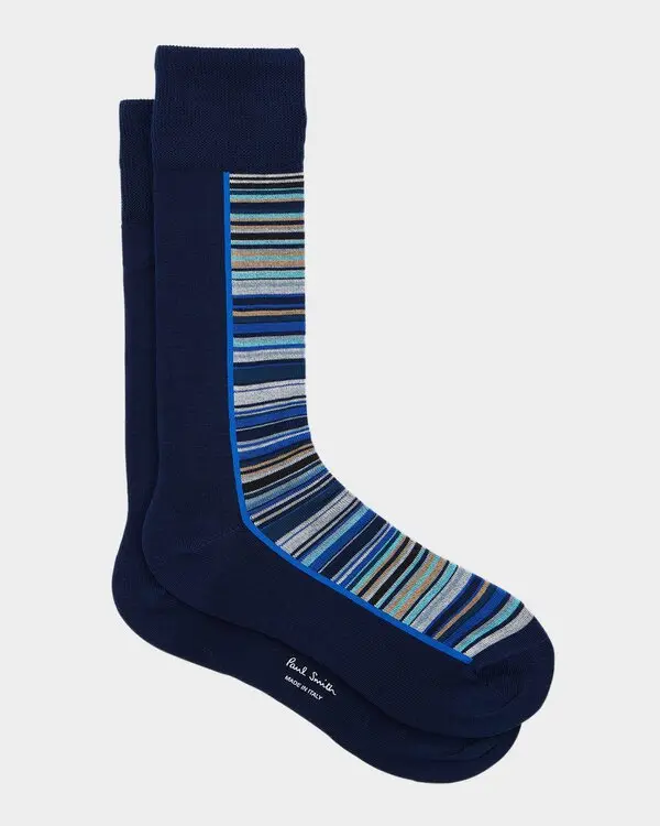 Paul Smith Signature Stripe Crew Socks - Navy