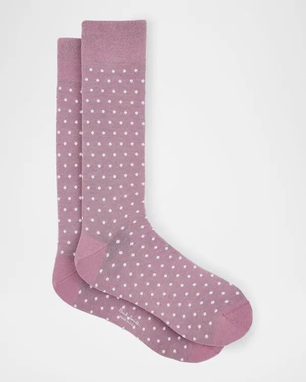 Paul Smith Jeremy Polka Dot Crew Socks - Purple