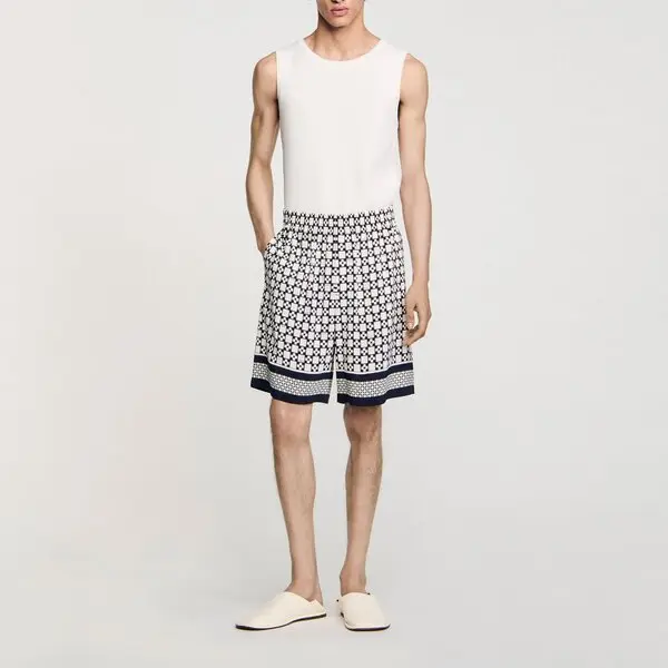 Sandro Square Cross Bermuda Shorts