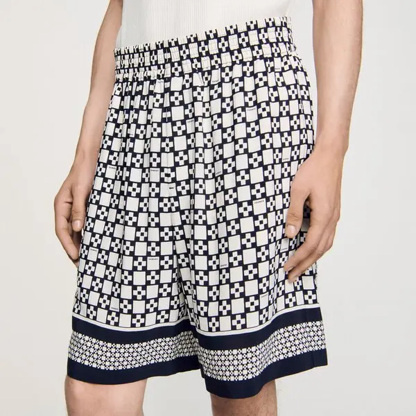 Sandro Square Cross Bermuda Shorts