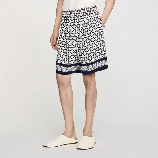 Sandro Square Cross Bermuda Shorts
