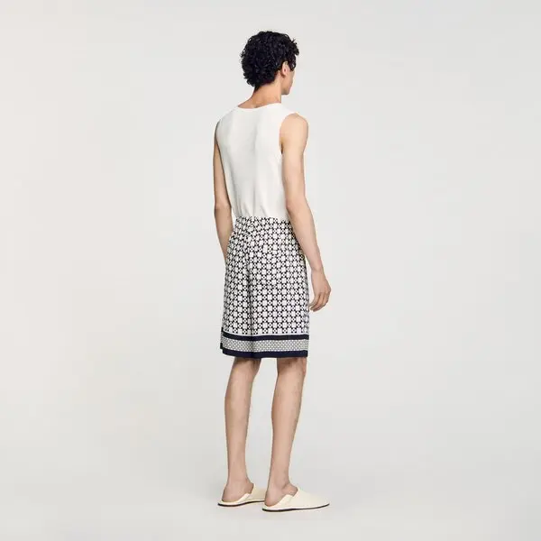 Sandro Square Cross Bermuda Shorts