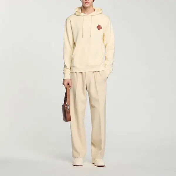 Sandro Square Cross Fleece Sweatshirt
