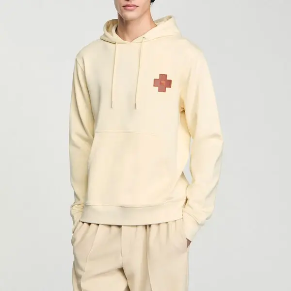 Sandro Square Cross Fleece Sweatshirt
