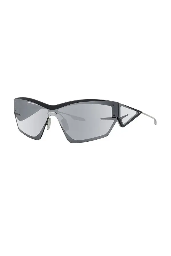 Givenchy Giv Cut Sunglasses - Shiny Palladium & Smoke Mirror