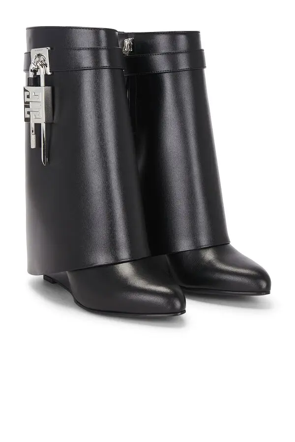 Givenchy Shark Lock Ankle Boots - Black