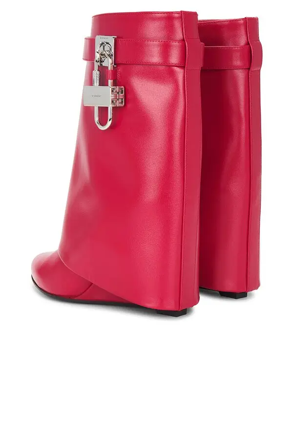 Givenchy Shark Lock Ankle Boots - Red