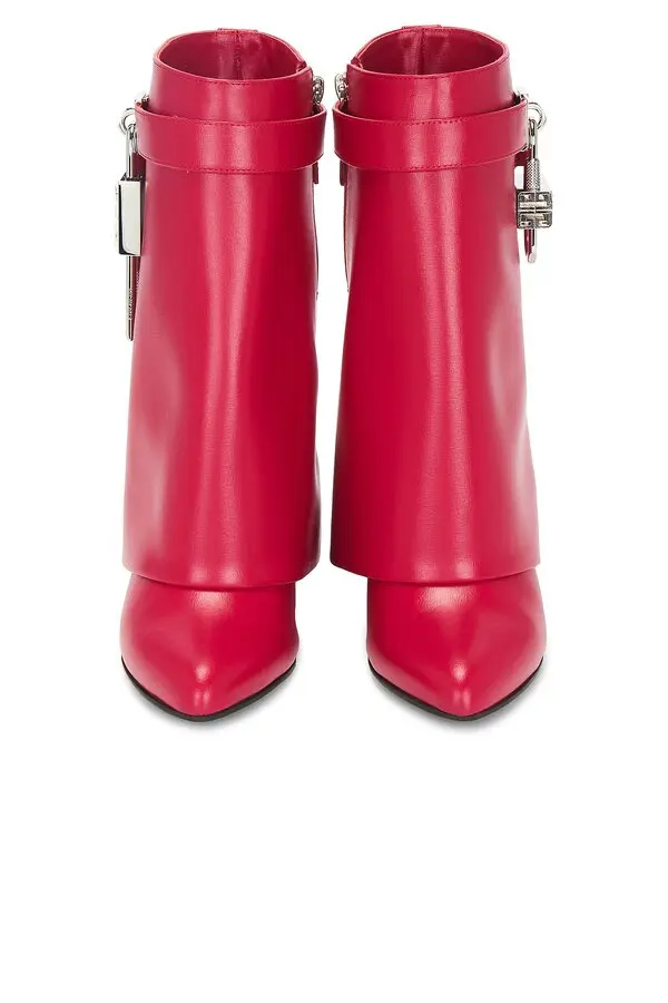Givenchy Shark Lock Ankle Boots - Red