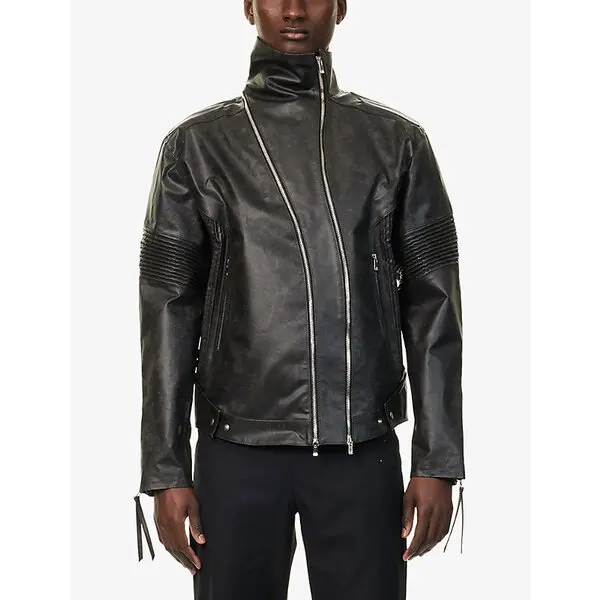 JUNTAE KIM Asymmetrical-neck Zip-up Jacket