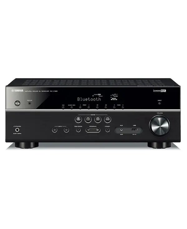 YAMAHA Rx-v385bl 5.1 Channel Av Receiver With Ypao Automatic Room Calibration - Black