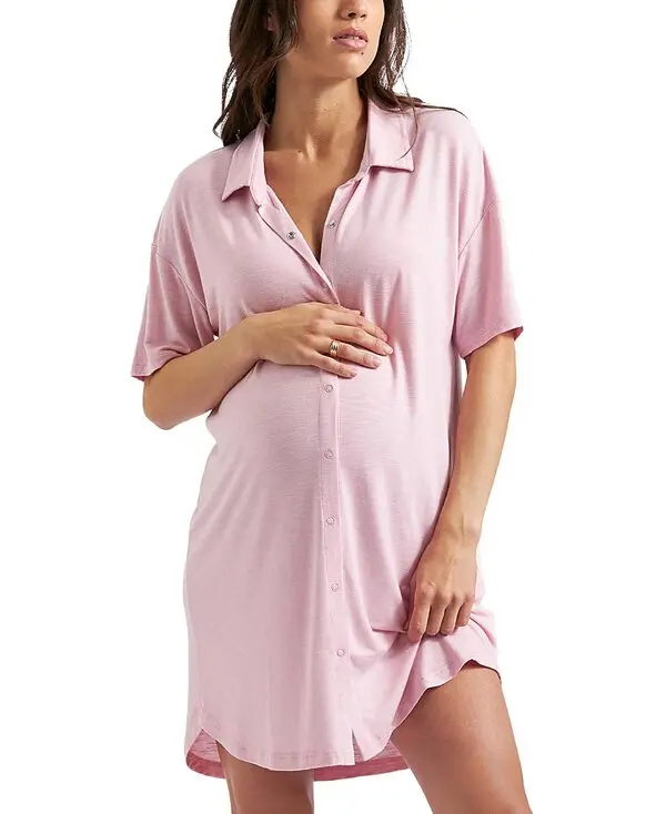 RIPE MATERNITY Dreamy Night Shirt - Pink