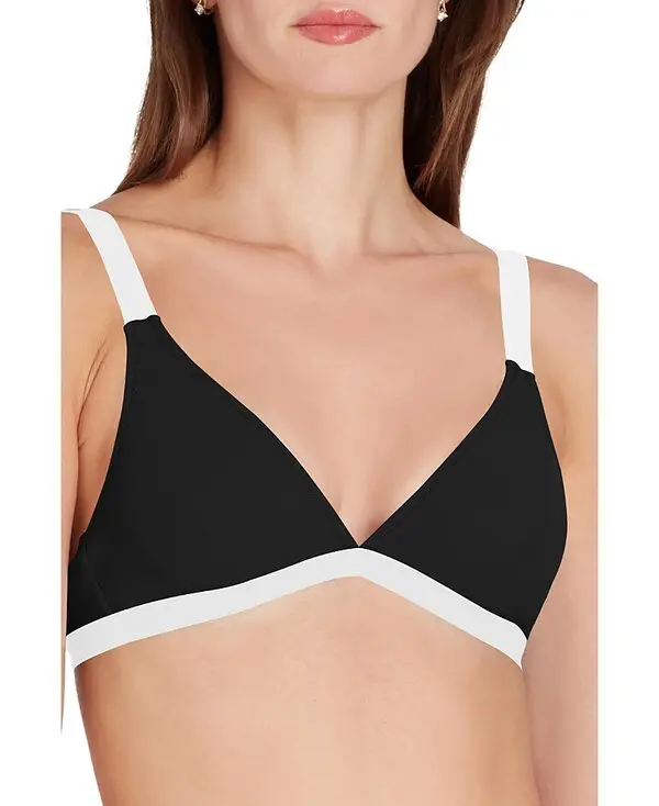 VALIMARE St Barths Colorblock Bikini Top - Black