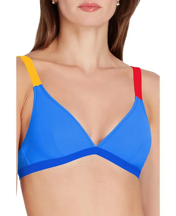 VALIMARE St Barths Colorblock Bikini Top - Blue