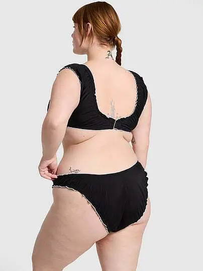 Pink Hudson Cheeky Bikini Bottom - Black