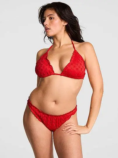 Pink By Frankies Bikinis Reign Bikini Top - Red