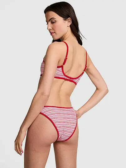 Pink By Frankies Bikinis Golden Hour Cheeky Rib Bikini Bottom - Print