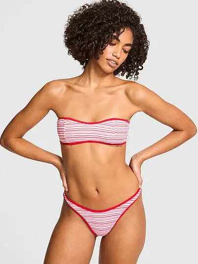 Pink By Frankies Bikinis Monty Rib Bikini Top - Print