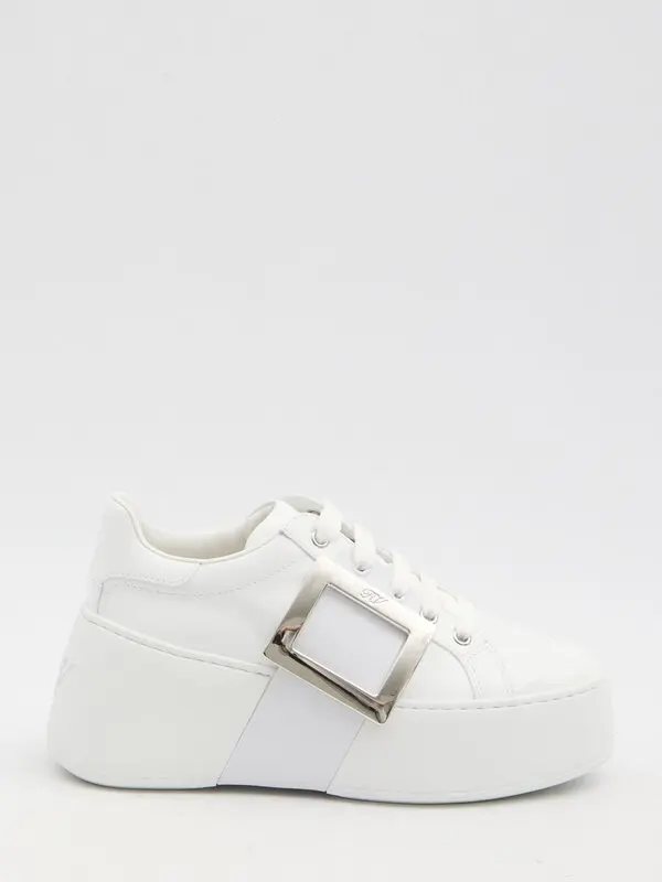 Roger Vivier Viv' Skate High Top Sneakers In White - 23% Off
