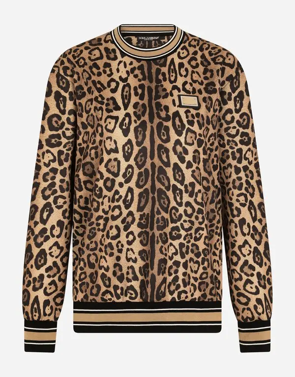 Dolce & Gabbana Leopard-print Jersey Sweatshirt