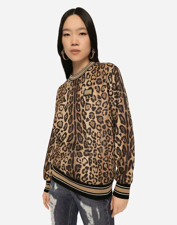 Dolce & Gabbana Leopard-print Jersey Sweatshirt