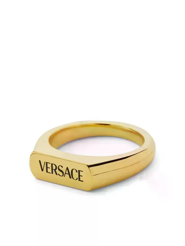 Versace Logo-engraved Ring