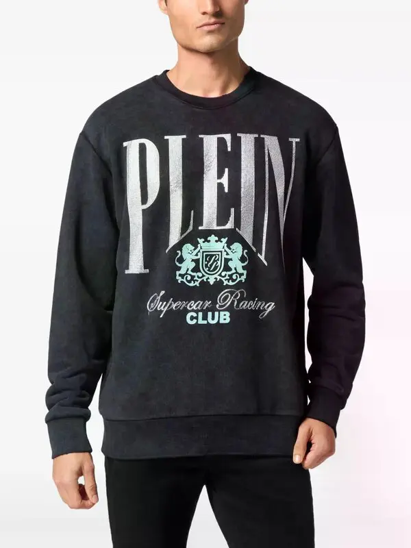 Philipp Plein Racing Club Sweatshirt With Crystal Embellishment