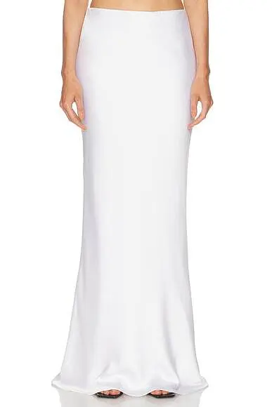 Norma Kamali Bias Obie Skirt - Snow White