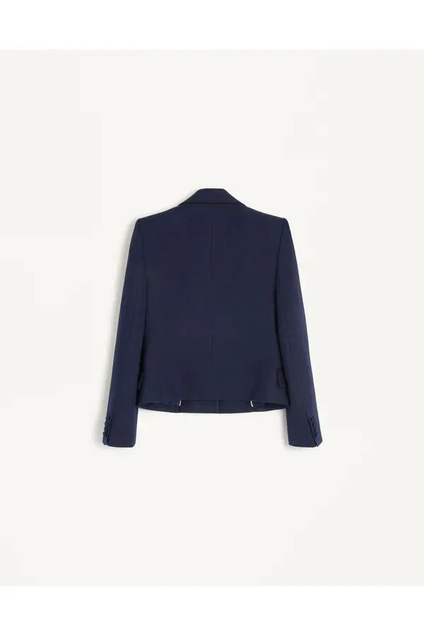 Valentino Garavani Viscose Jacket With Bow Detail - Blue