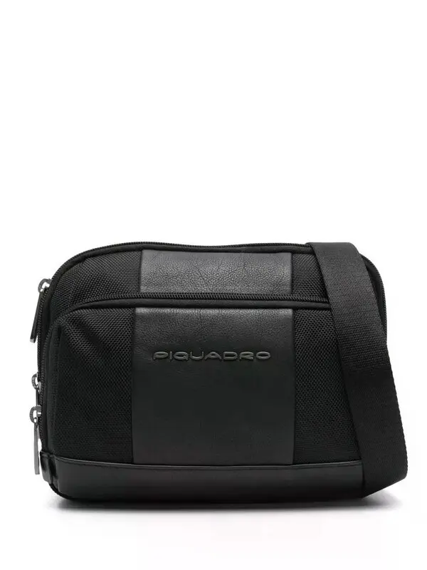 PIQUADRO Logo-plaque Shoulder Bag - Black