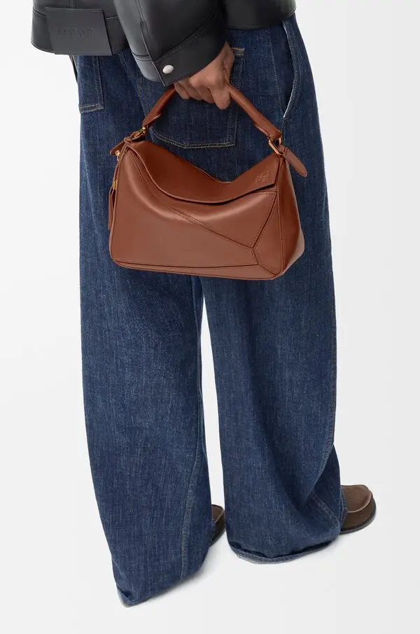 Loewe Small Puzzle Bag In Nappa Lambskin - Pecan