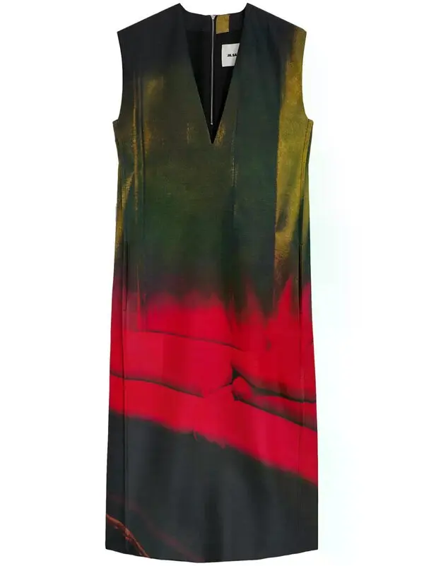 JIL SANDER Printed Midi Dress