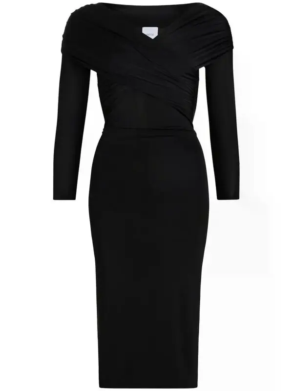 Patou Crossover-neck Dress