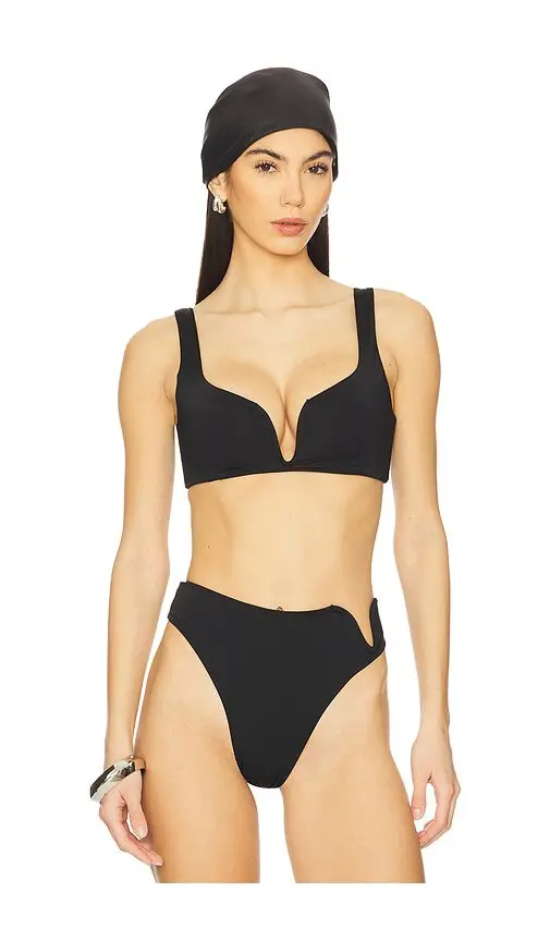 RIOT SWIM Bri Bikini Top - Black
