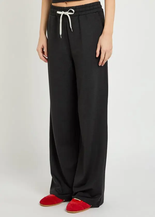 Vuori Halo Essential Jersey Wide Leg Sweatpants - Black