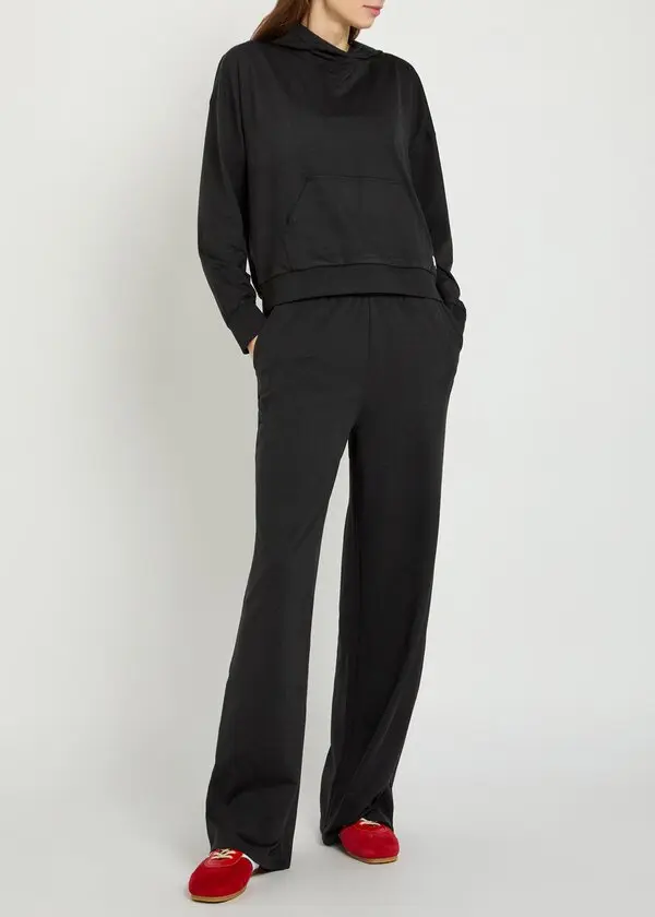 Vuori Halo Essential Jersey Wide Leg Sweatpants - Black