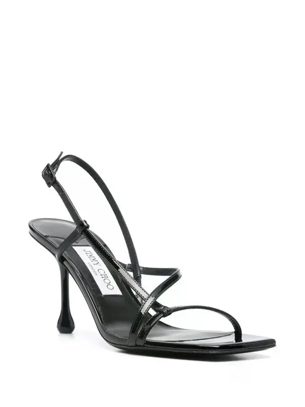 JIMMY CHOO 80mm Etana Sandals - Black