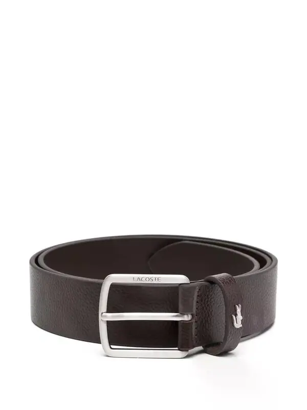Lacoste Grained Leather Belt - Brown